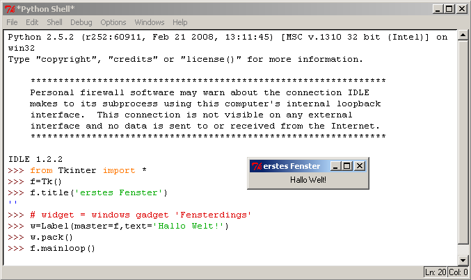 Informatik - Python - Tkinter